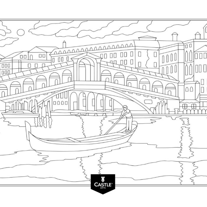 Pagina da colorare di Venezia – Castle Arts